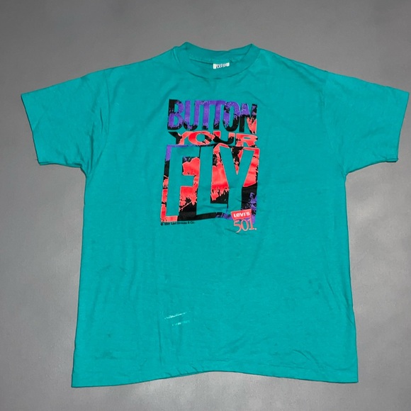 Levi's | Shirts | Vintage 9s Levis Button Your Fly Tshirt Made In Usa ...